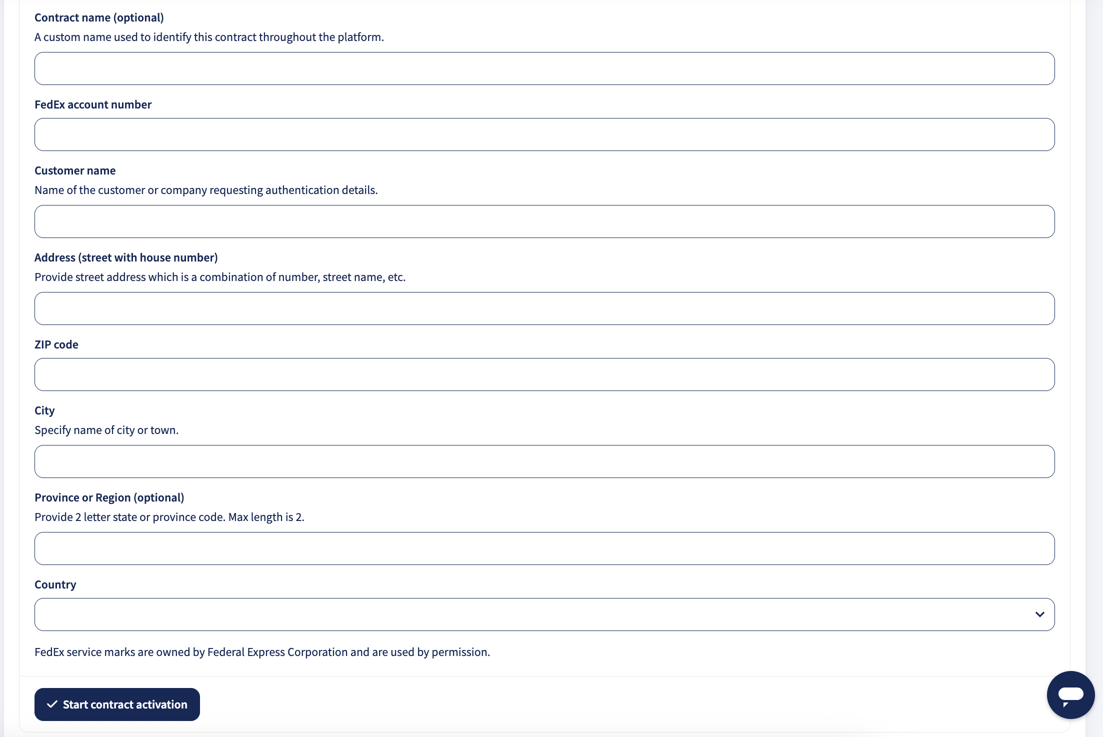 FedEx contract activation – Sendcloud Help Center