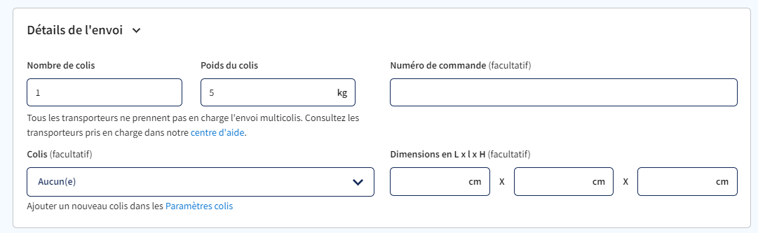 Comment créer un envoi manuellement? – Sendcloud Help Center