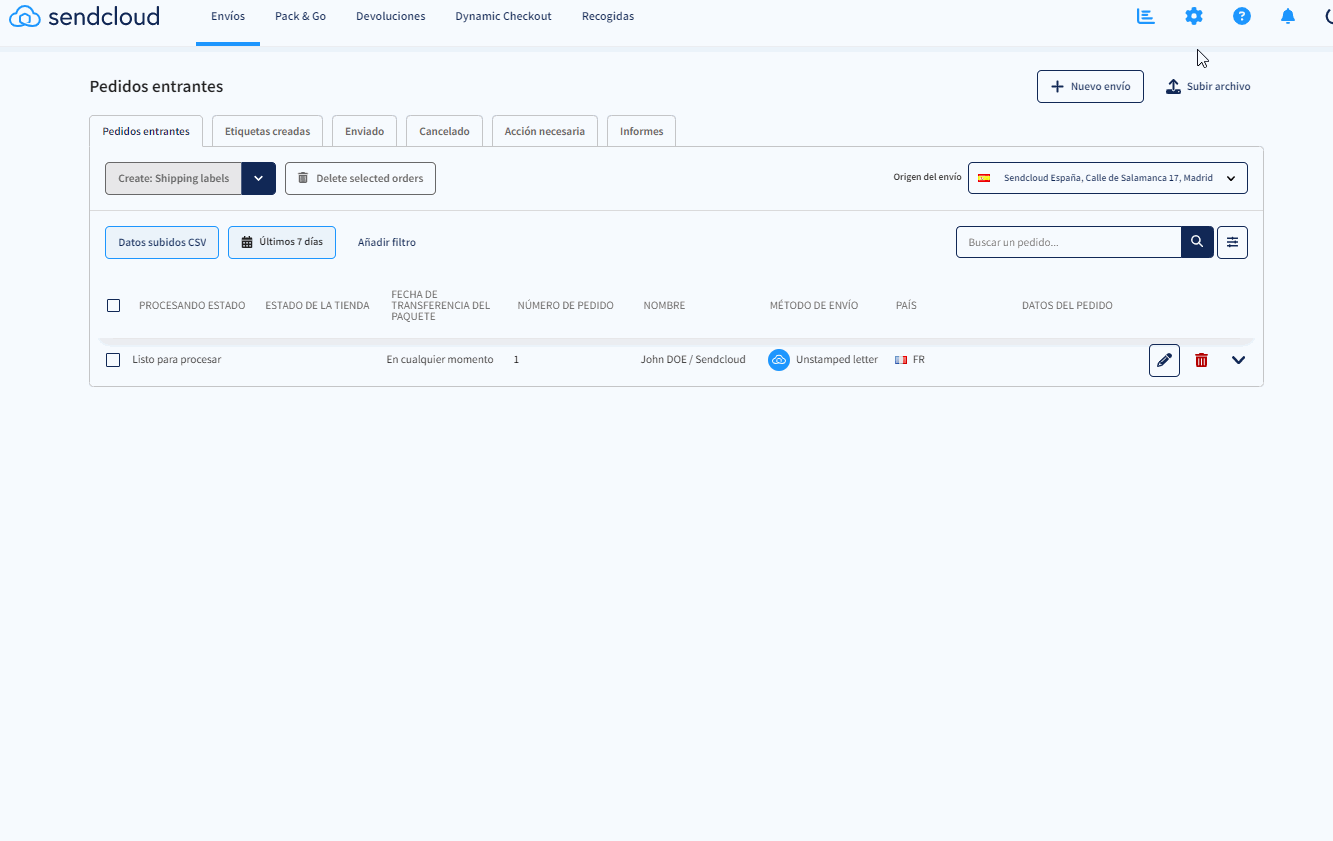 Conecta tu propio contrato de SEUR – Sendcloud Help Center