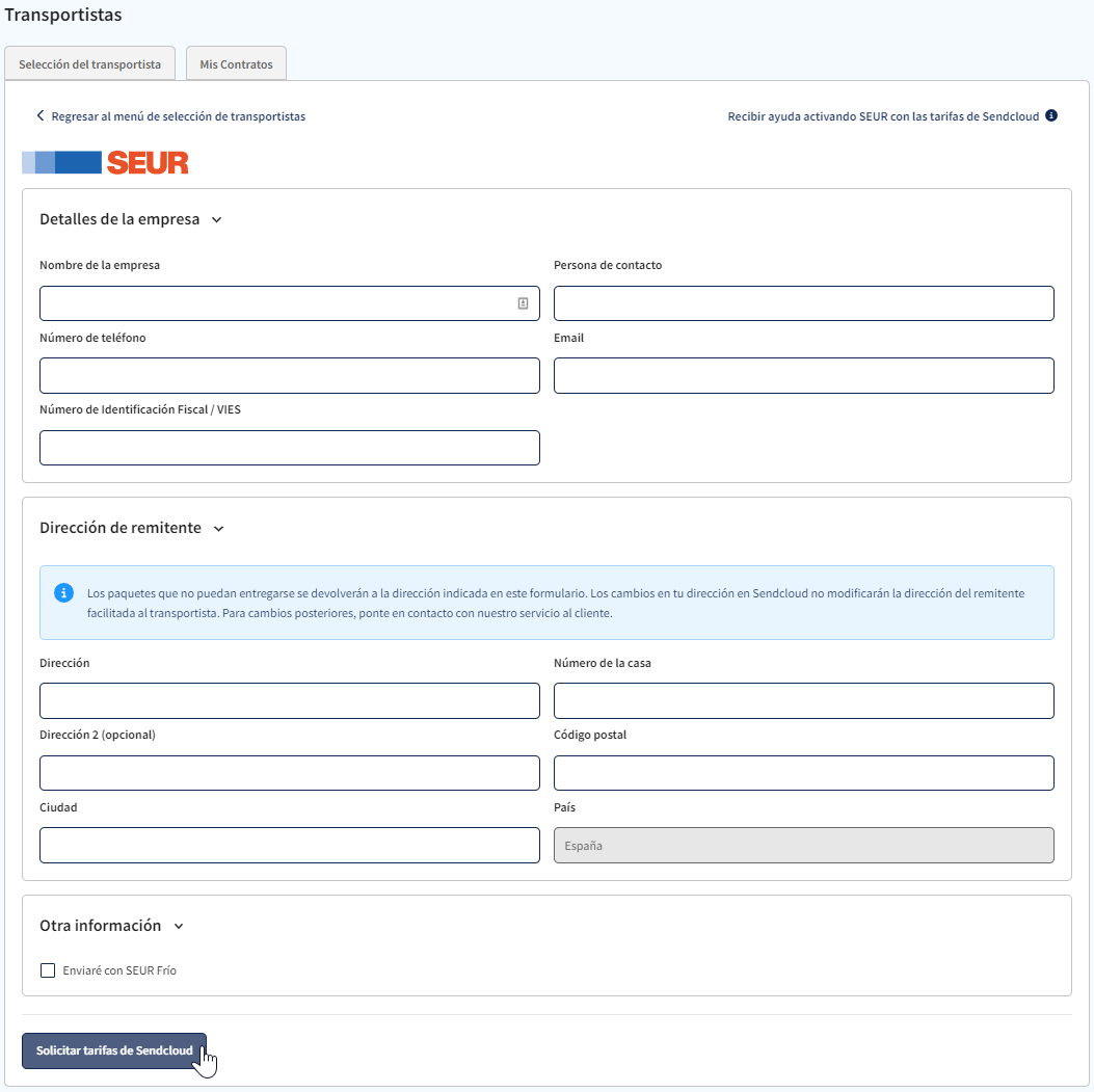 Cómo activar SEUR y enviar con las tarifas de Sendcloud – Sendcloud ...