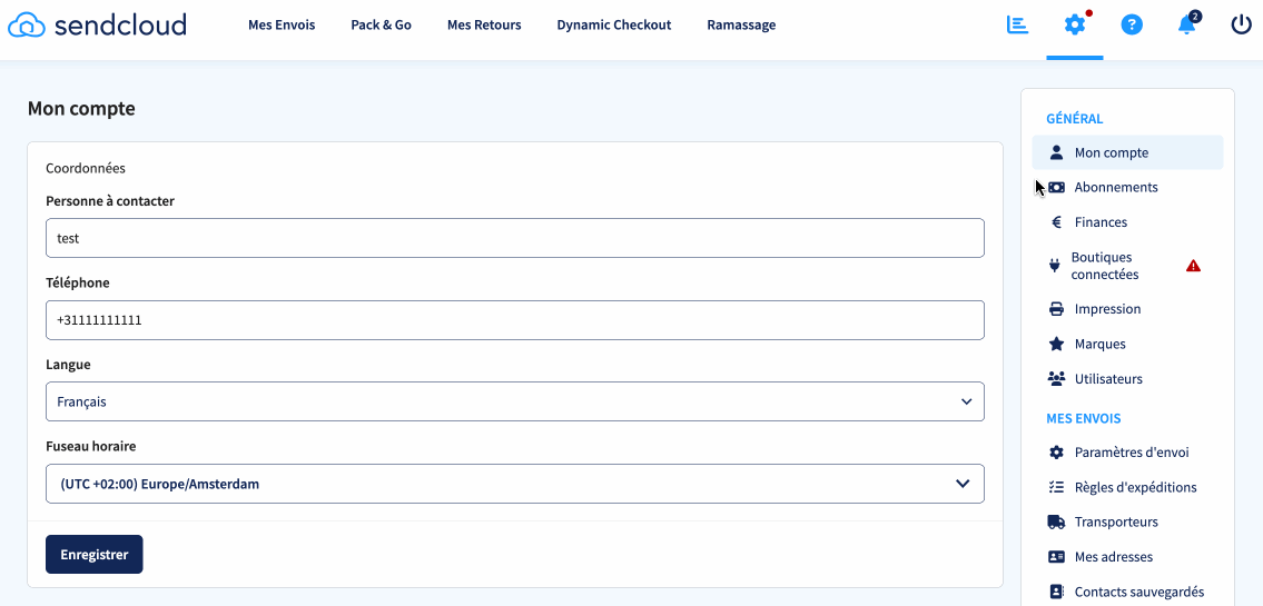 Connecter et utiliser son contrat Transforce avec Sendcloud – Sendcloud ...