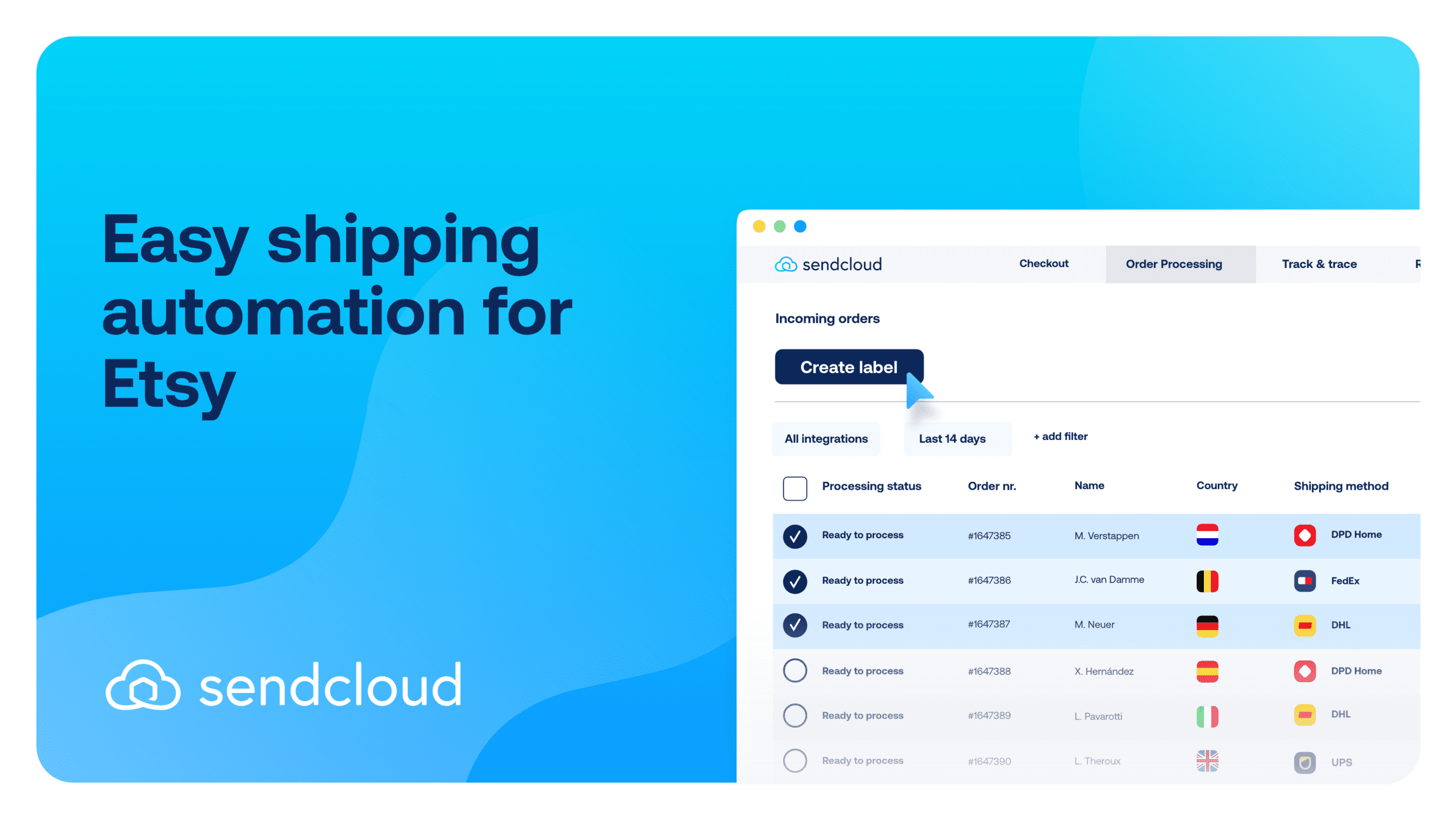 The #1 shipping integration for Etsy - Sendcloud