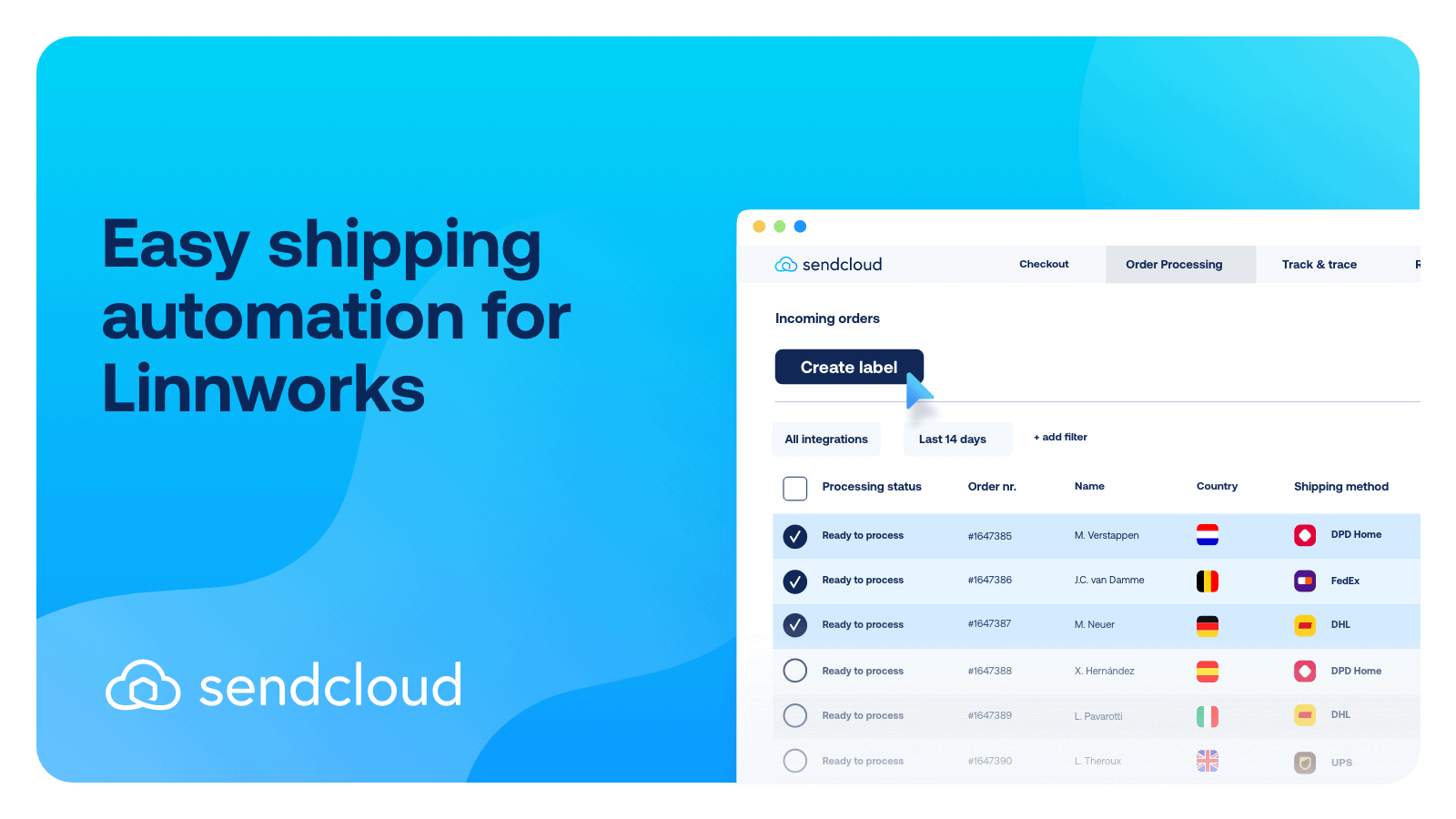 Multi-carrier shipping integration for Linnworks | Sendcloud