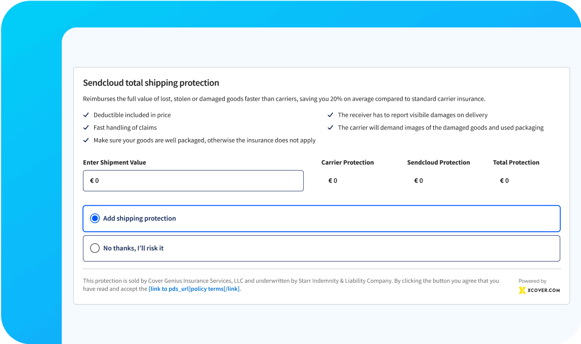 Shipping Protection - Damaged & Lost Packages | Sendcloud